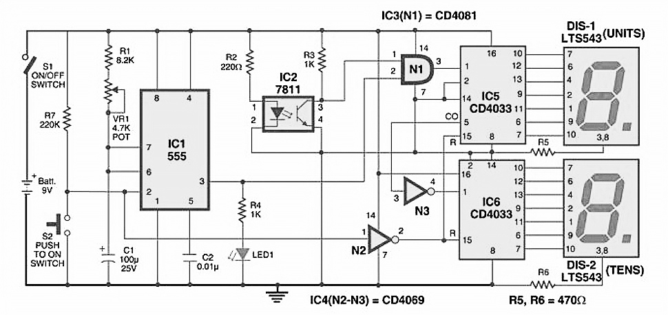 How to make TACHOMETER Electronics mini projects