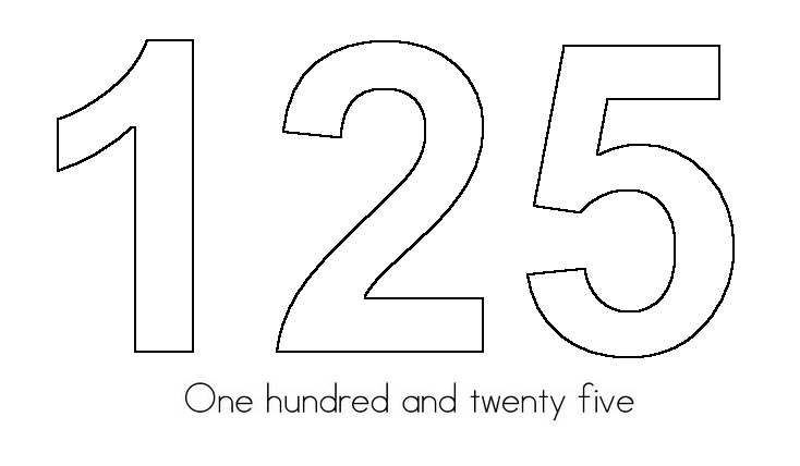 Blog de Biologia: Number 125 Coloring Page
