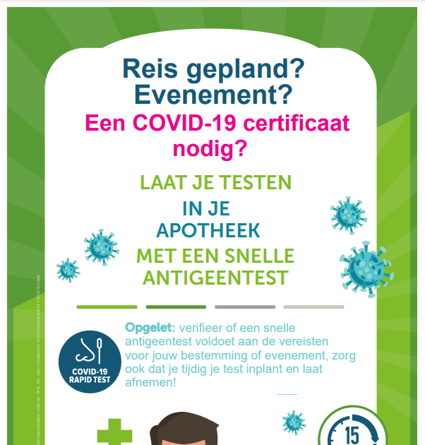 Covid-19 antigeen sneltest vanaf 12 juli 2021 met certificaat ...