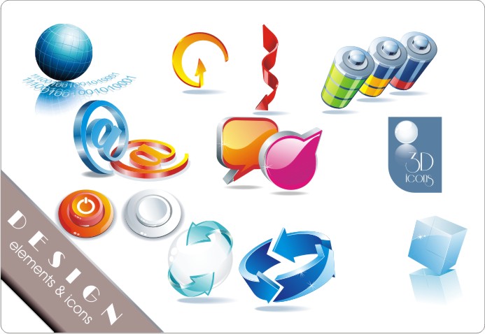 vector logo: contoh logo 3d