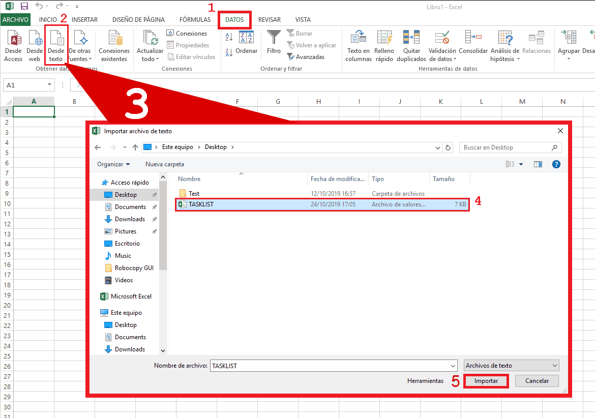 Pantallazoses Microsoft Excel Abrir Un Archivo Csv Valores Separados Por Comas