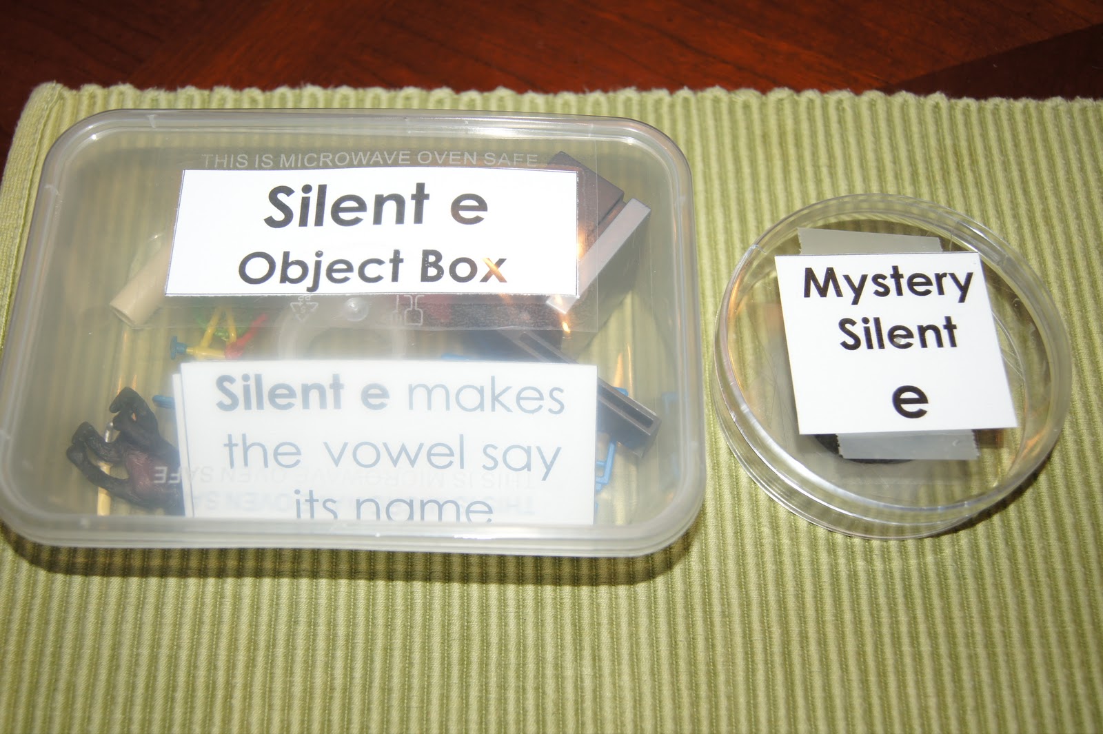 Silent "e" Object Box Activity, Montessori Language At Home - "Making ...
