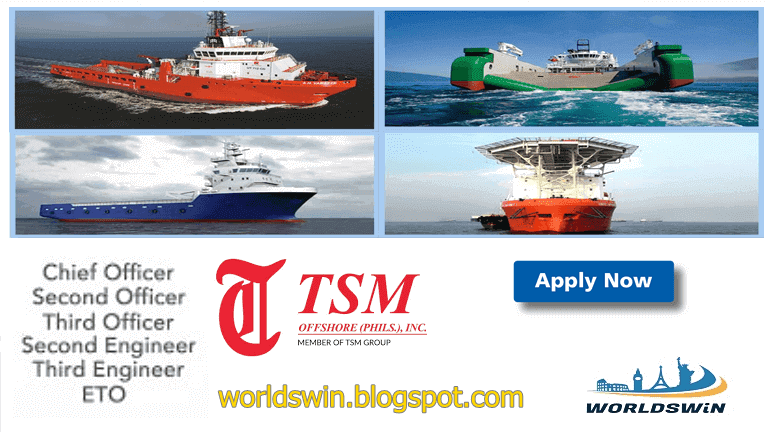 Job openings in TSM company Total Ship Management