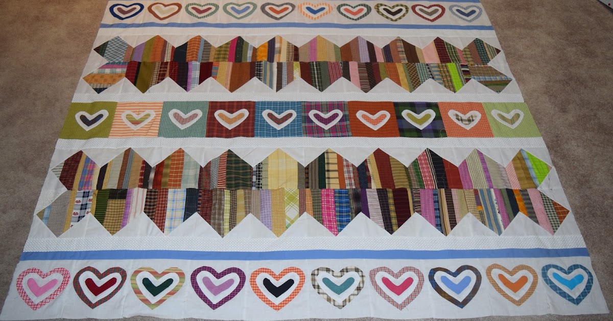 JulieKQuilts: Plaid Strings and Hearts is a wrap!