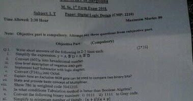 Study Materials for IT Students: DLD Papers