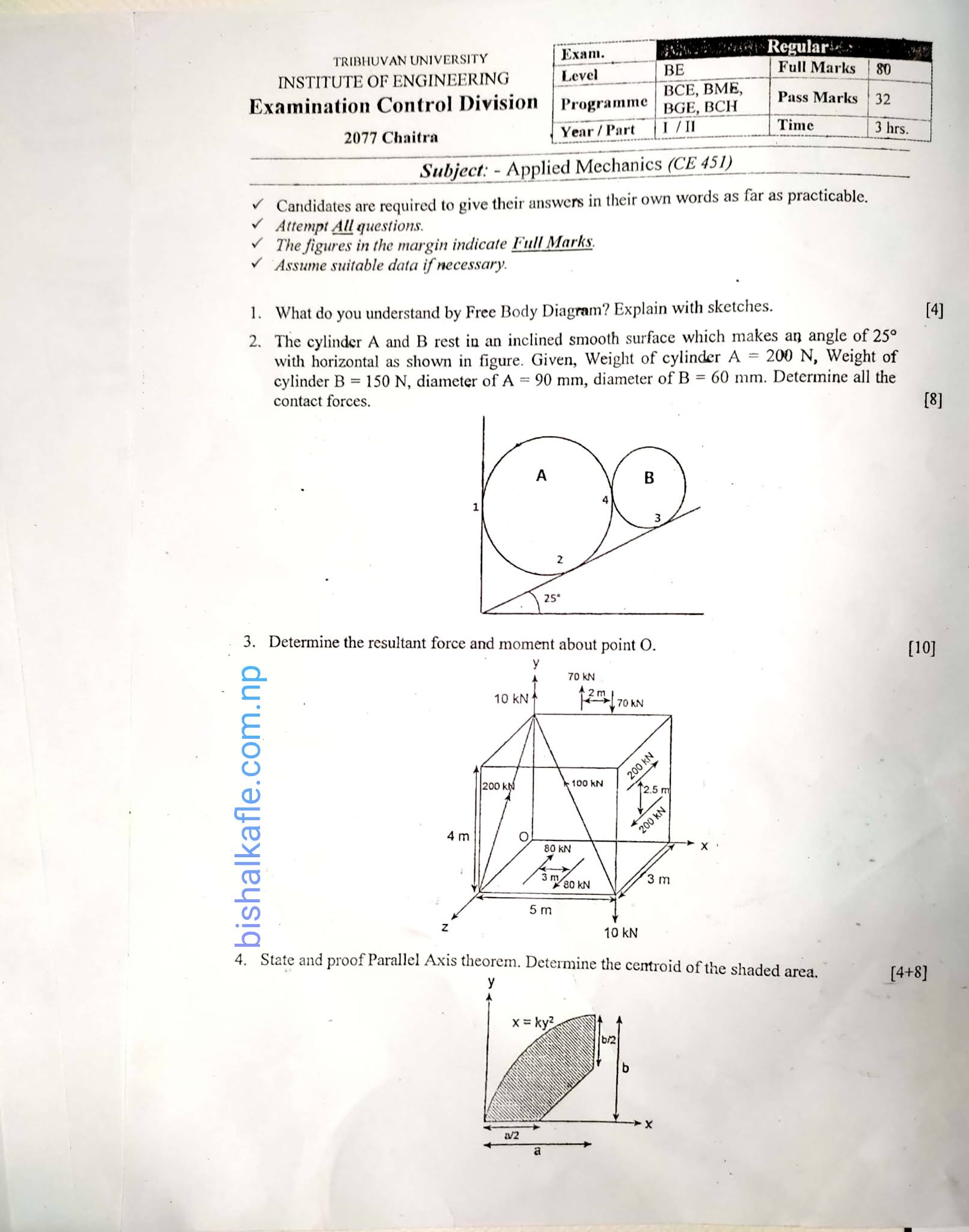 Applied Mechanics Latest Question IOE 2077 applied-mechanics-latest-question-ioe-2077
