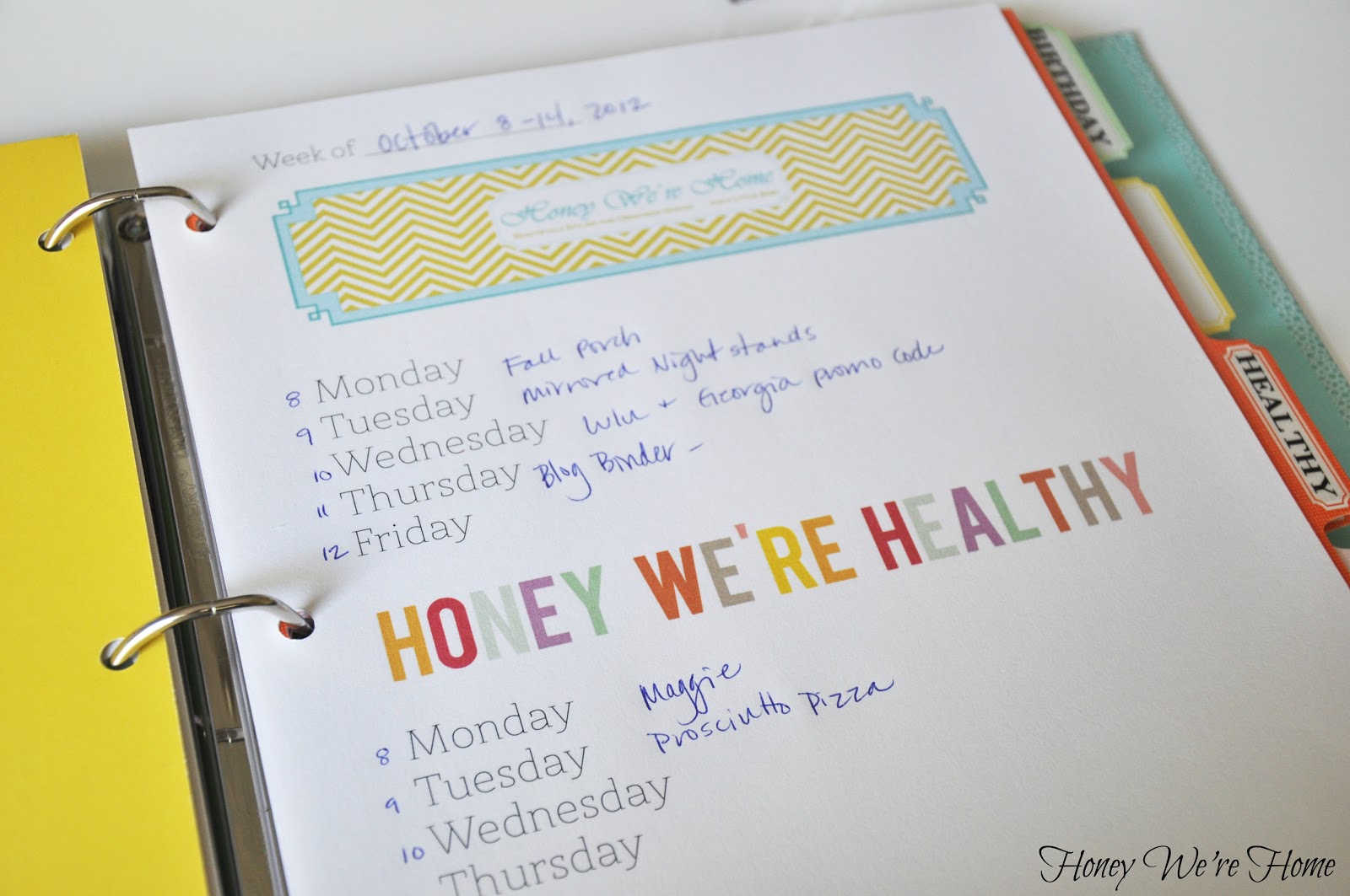 Blog Organization Binder • Honey We're Home