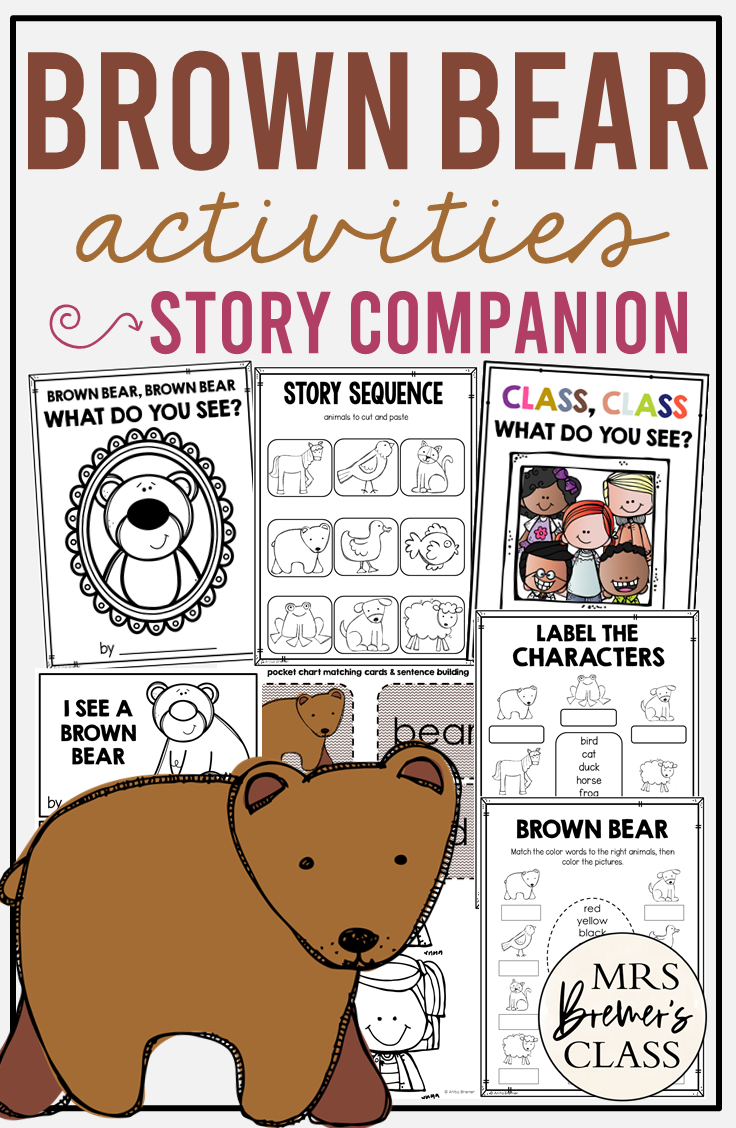 Brown Bear Story Activities and Color Word Kindergarten Literacy ...