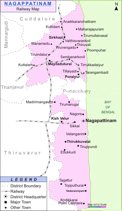 Rail-Map-india: Nagapattinam_railway_map