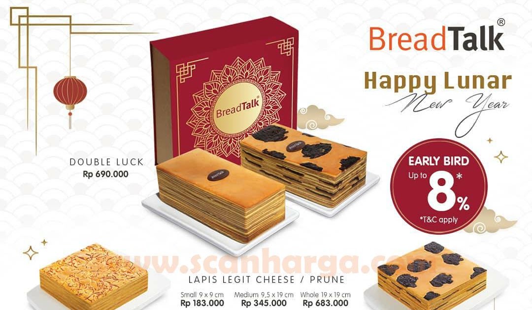 BREADTALK EARLY BIRD! Promo Kue Lapis Diskon hingga 8% | scanharga