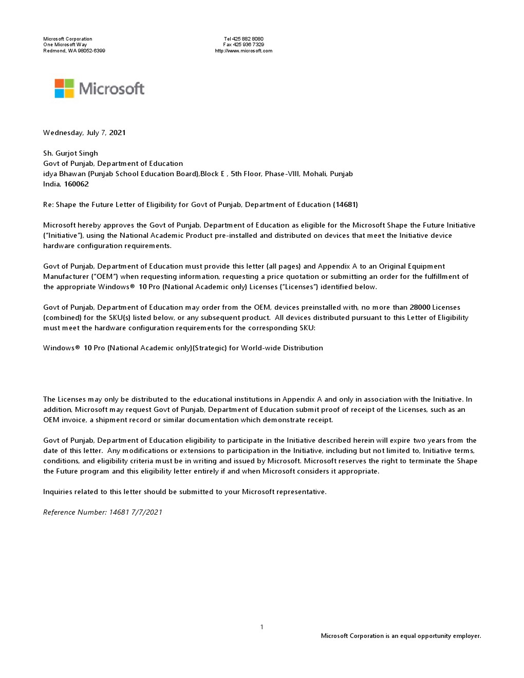 Shape the Future Letter of Eligibility || Appendix-A - Real Info Blog