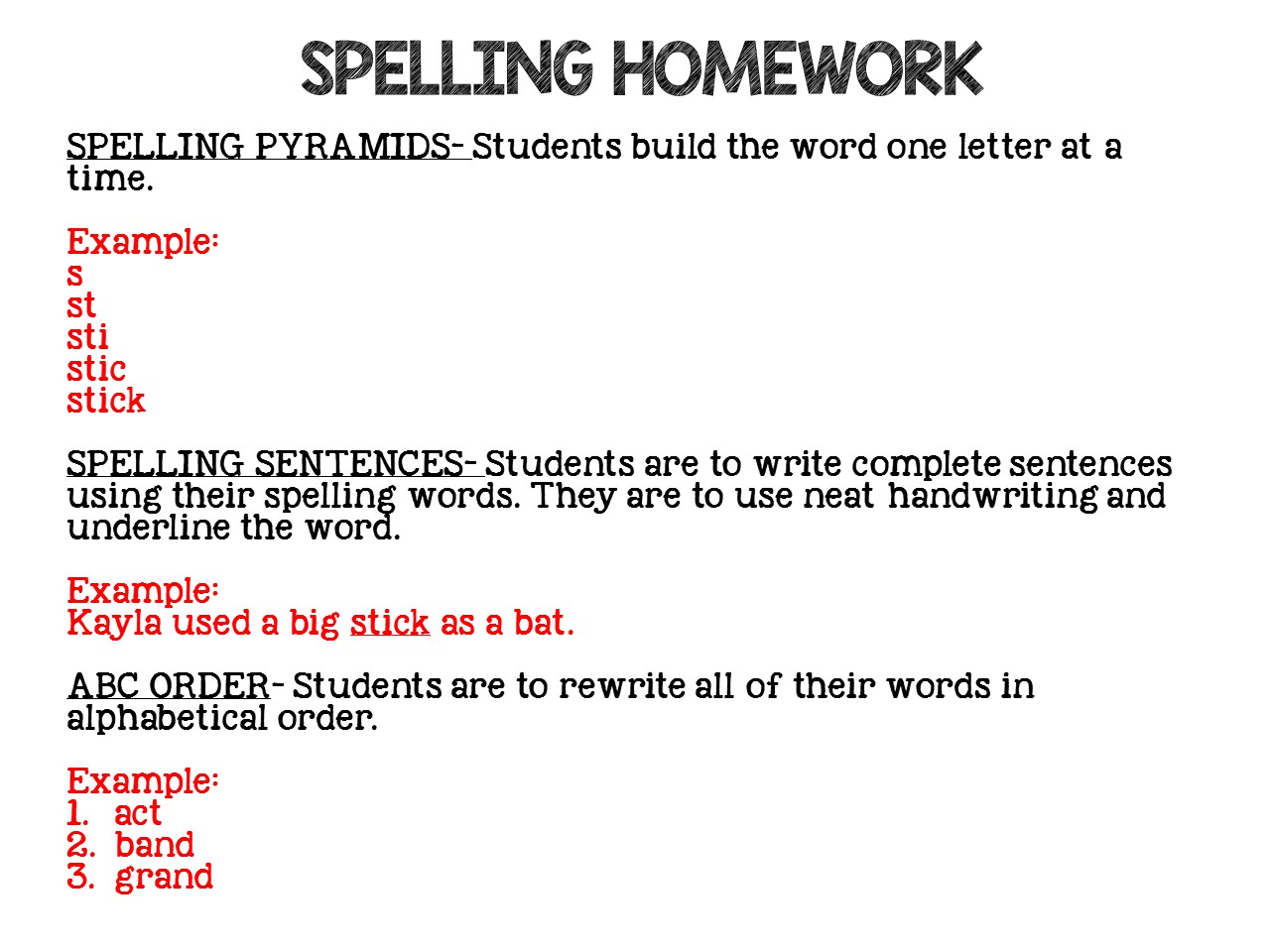 Homework - Ms. Carnero's Corner