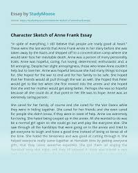 essay examples: Anne Frank Essay