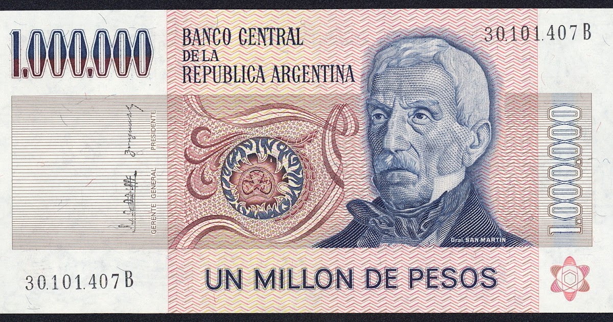 Argentina 1000000 Pesos banknote 1983 General Jose de San Martin|World ...