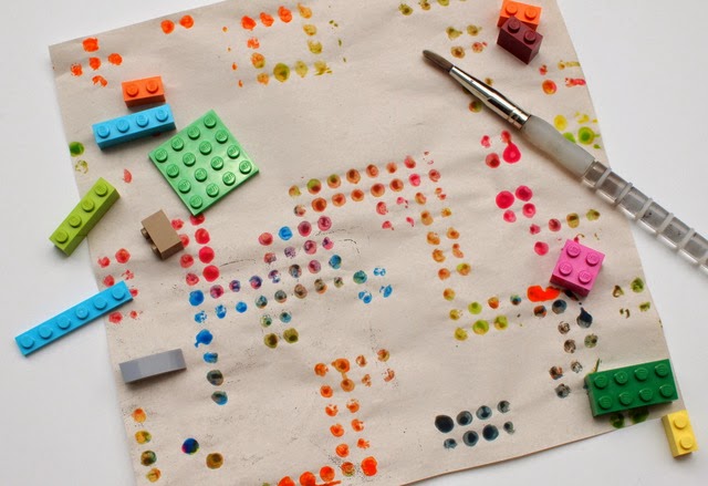 Make Lego Prints with Kids | Pink Stripey Socks