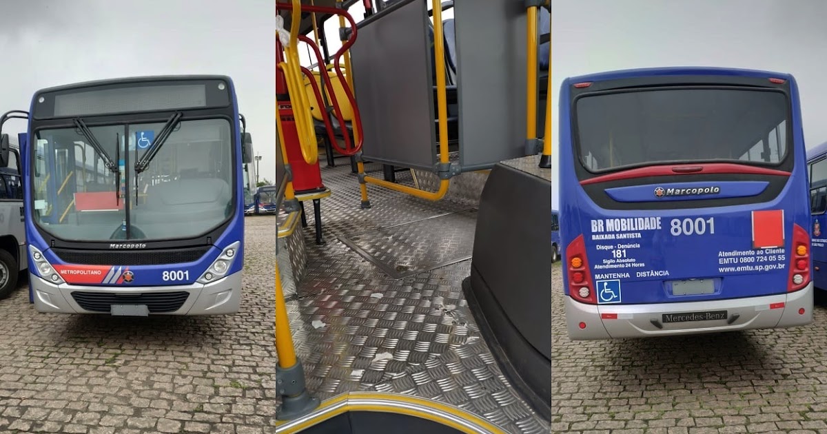 Litoralbus: BR Mobilidade BS 8001 - Ônibus Novo