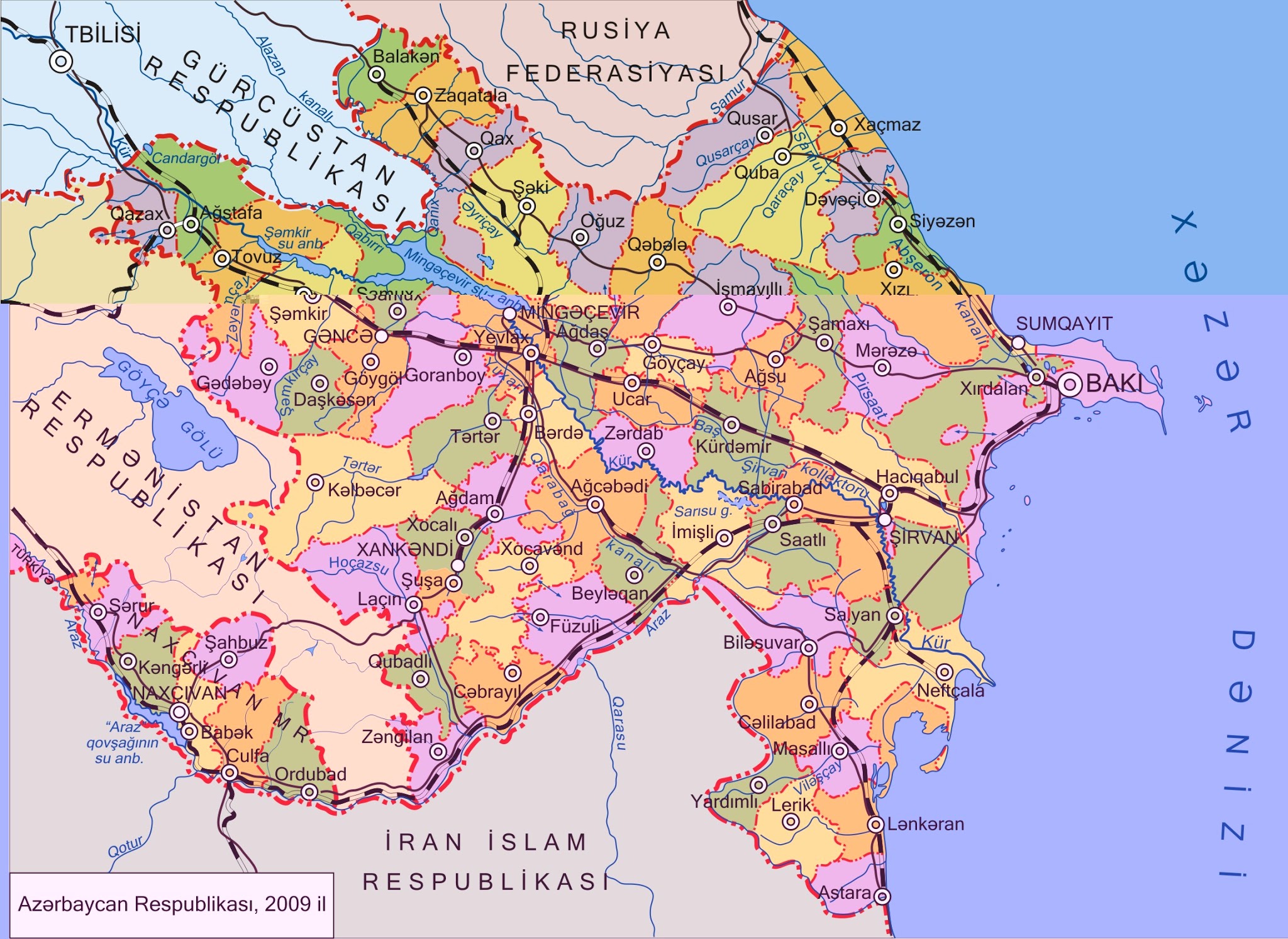 Republic of Azerbaijan Map