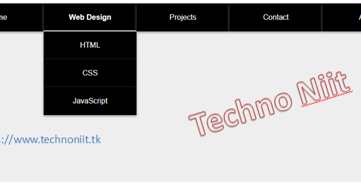 Simple HTML & CSS Dropdown Menu Source Code - TECHNO NIIT Simple HTML & CSS Dropdown Menu Source Code - TECHNO NIIT