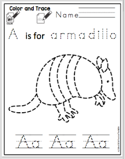 Tracing Pictures of Animals A-Z ~ Preschool Printables