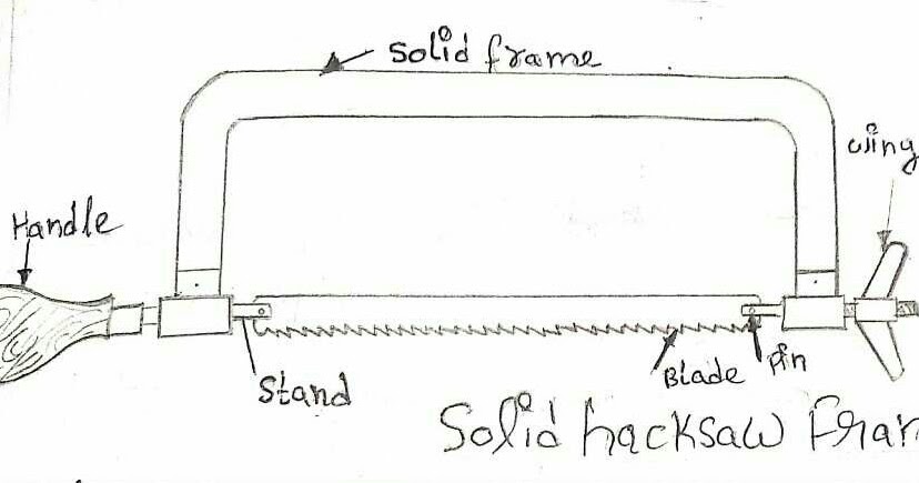SOLID and ADJUSTABLE HACKSAW FRAME
