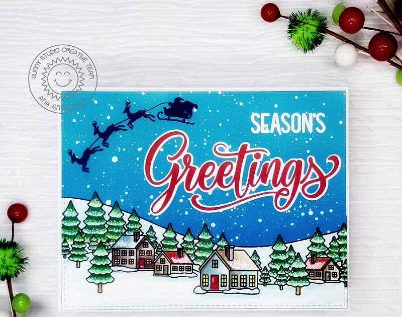 Sunny Studio: Winter Scenes Cards and Video Tutorial with Ana and Christy