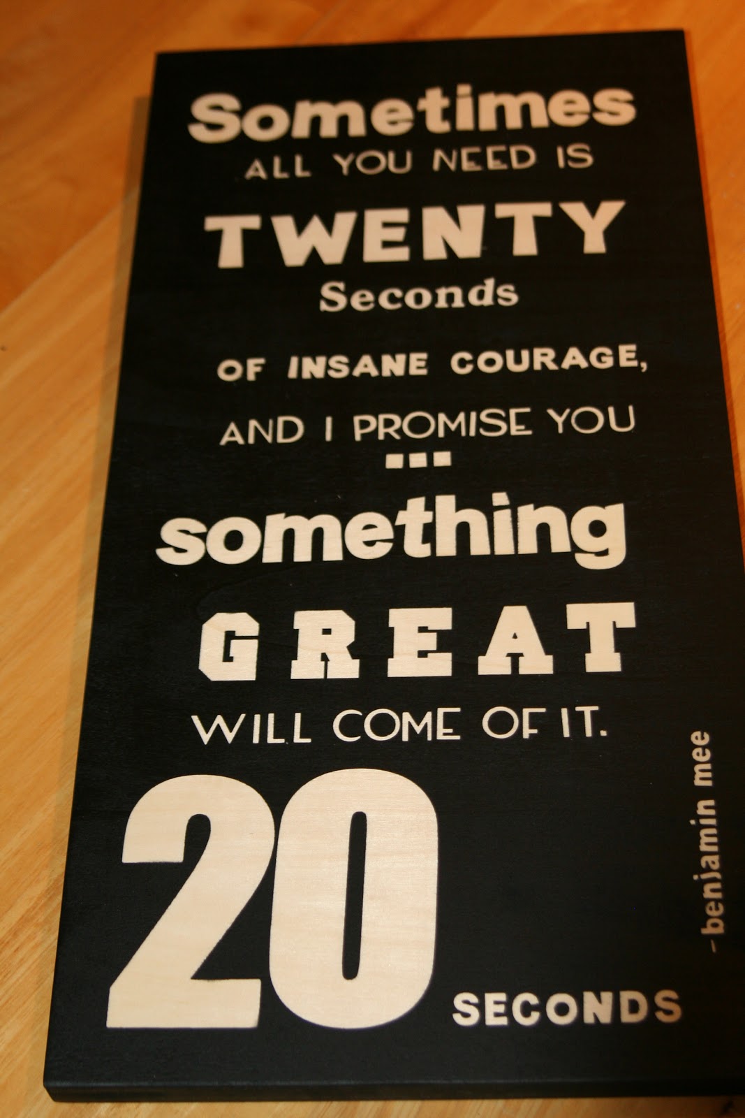 Lucy's Lampshade: Twenty seconds...