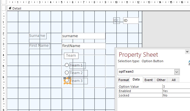 Microsoft Access Tips: How to Use Option Buttons (aka Radio Buttons or ...