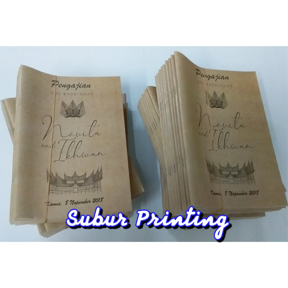 SUBUR PRINTING: Percetakan Online Buku Book Paper di Buol