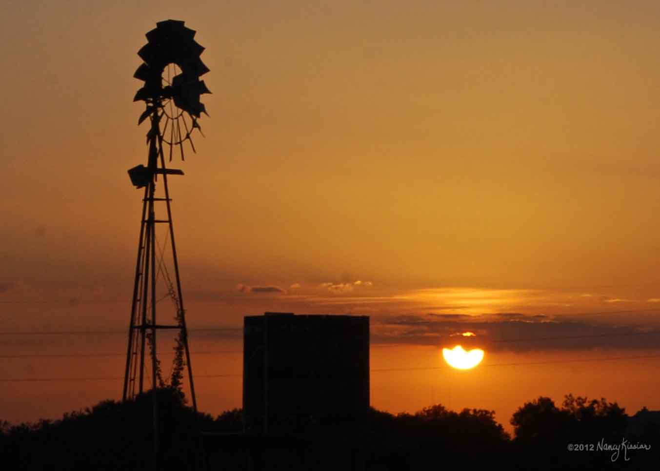 Wild About Texas: A Texas Windmill at Sunset