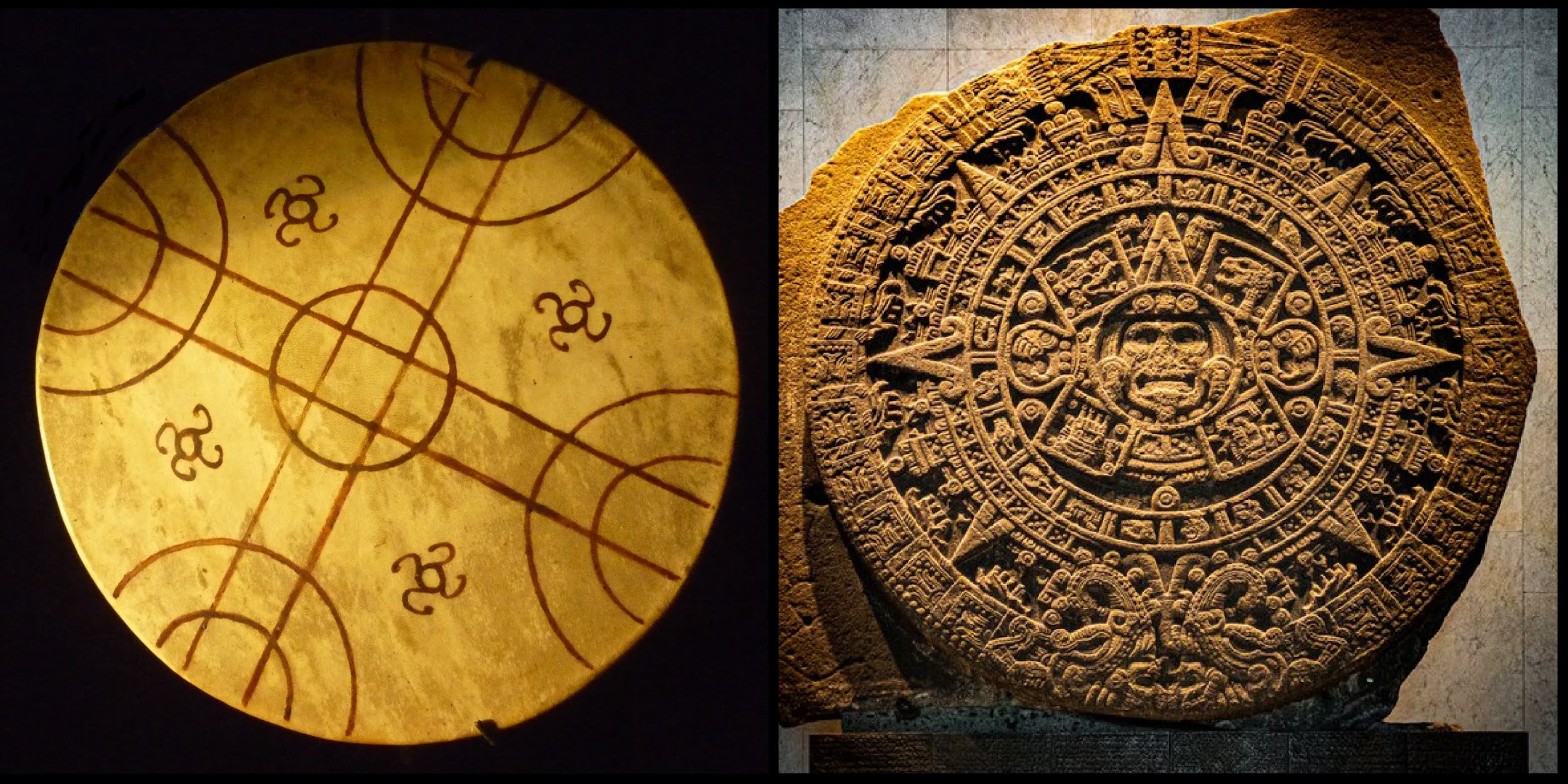 HUITRAMANNALAND: La tradición de los cinco soles en el kultrún y el Ollin Tonatiuhtlan