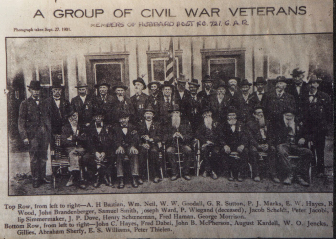 Stories from the Past: 1901-Bunker Hill Civil War Veterans