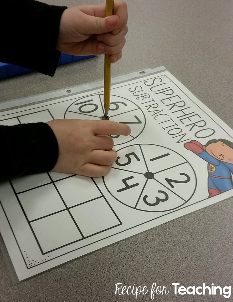 Superhero Day Subtraction - Recipe for Teaching