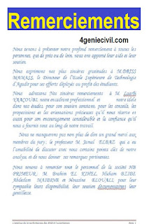 exemple de remerciement de projet de fin d’étude word et pdf