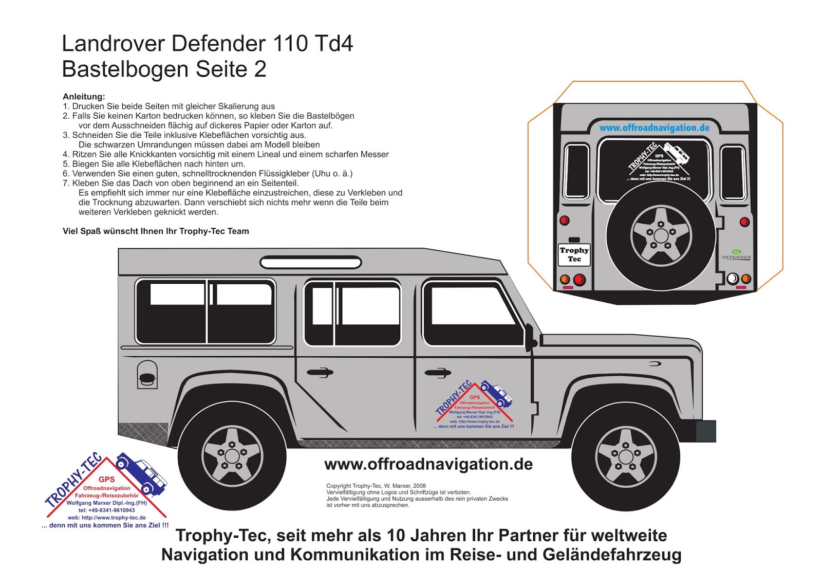 SP. Papel Modelismo: PaperCraft Land Rover Defender 110 TD4
