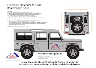 SP. Papel Modelismo: PaperCraft Land Rover Defender 110 TD4