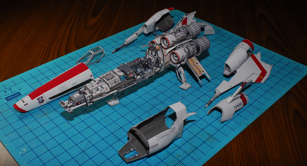 Papercraft Viper MKII Battlestar Galactica parte 12 - Mundo do ...