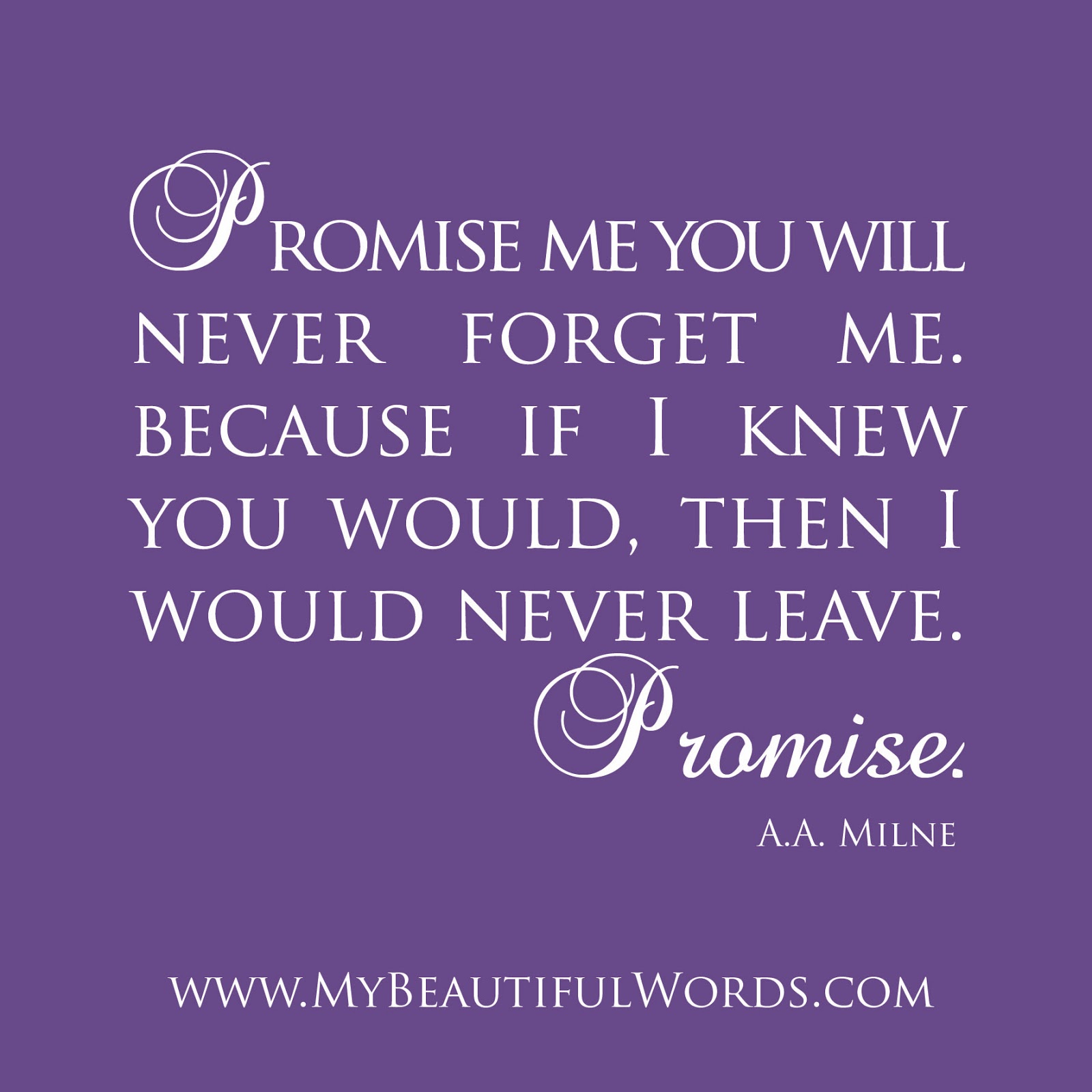 My Beautiful Words.: Promise...