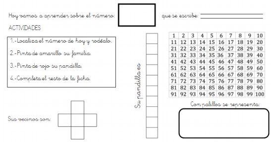 *MIS COSAS DE MAESTRA*: Ficha: EL NÚMERO DE HOY