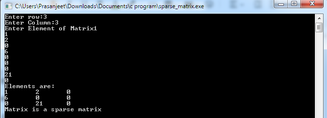 The correct place for easy learning....: Sparse Matrix