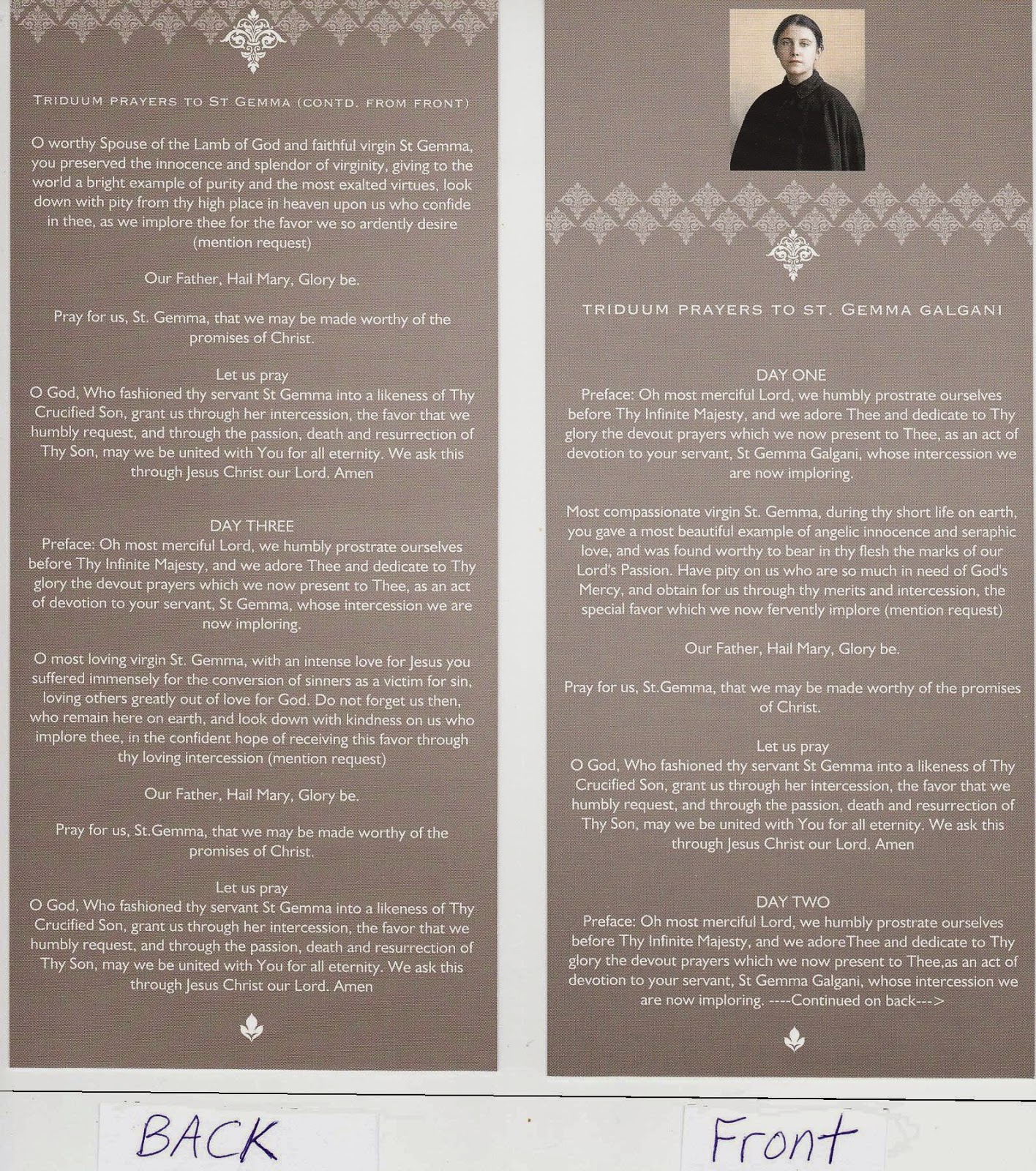 St Gemma Galgani: Prayers and sayings of Saint Gemma Galgani