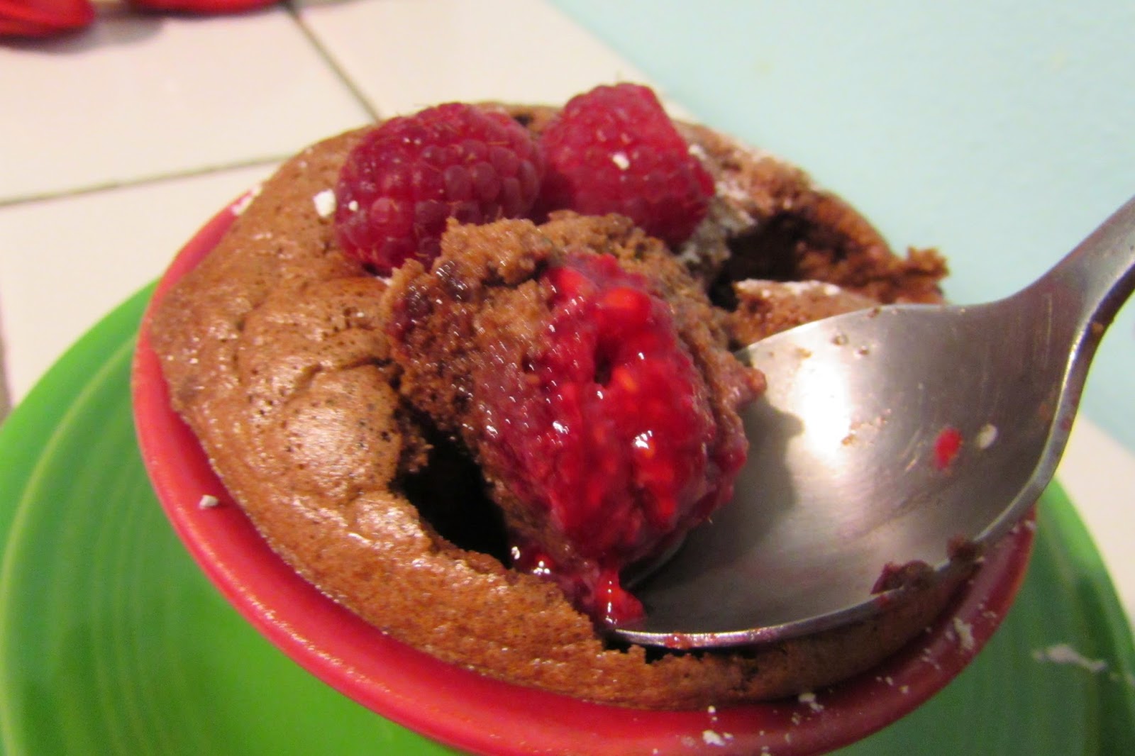 Yankee-Belle Cafe: Dark Chocolate souffle with Raspberries, plus Posadas!