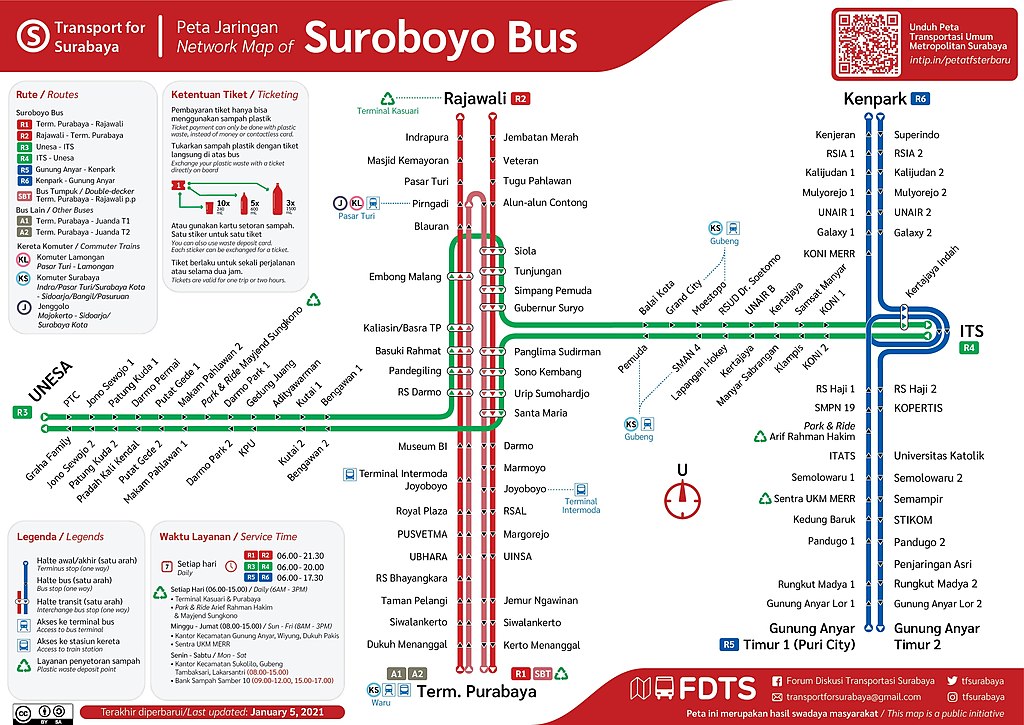 Asyiknya Bayar Pakai Sampah Buat Naik Soroboyo Bus
