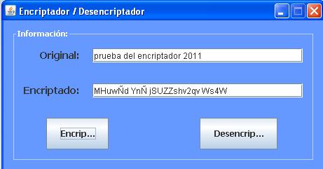Programación y más...: Encriptador - Desencriptador JAVA