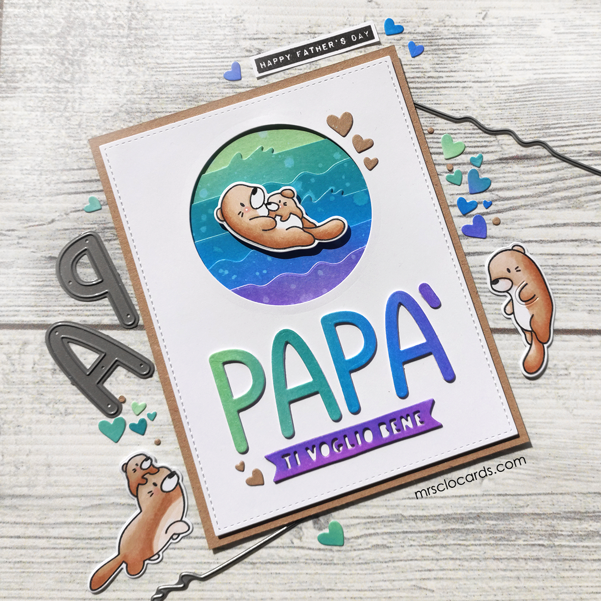 Papa I love you card - Handmade cards by Claudia Mauri