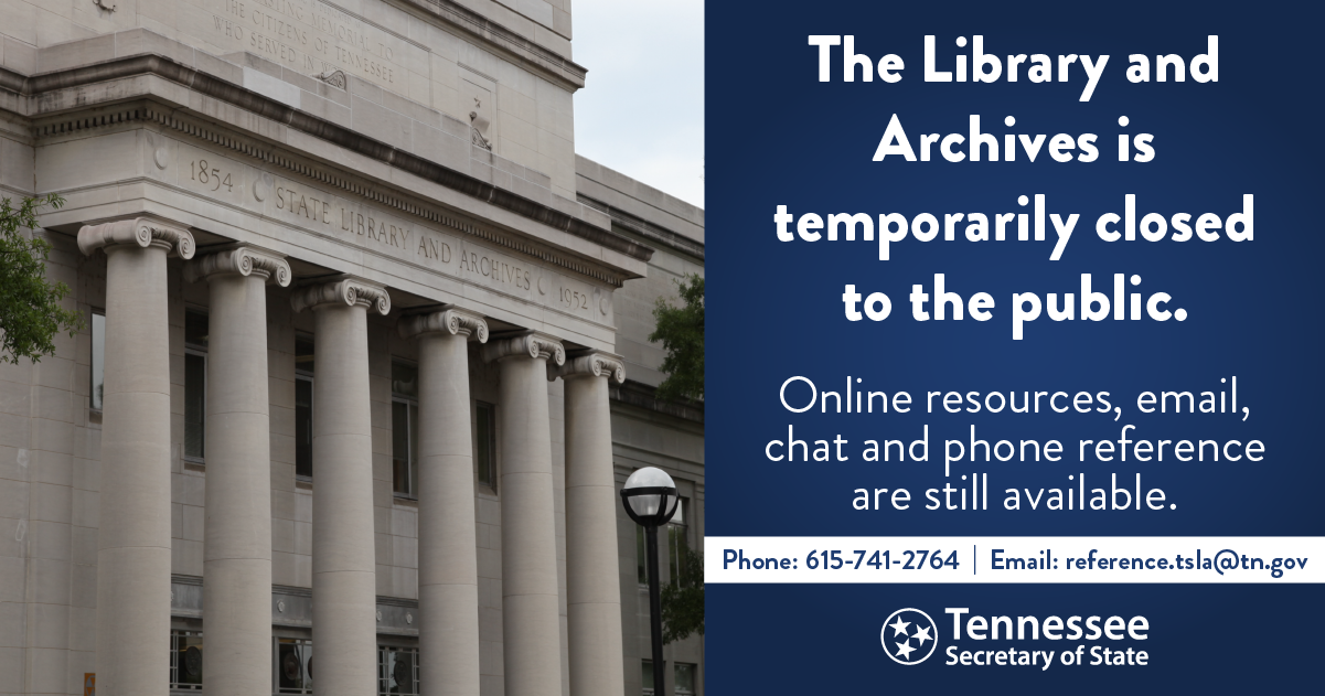 Library & Archives News: The Tennessee State Library and Archives Blog ...