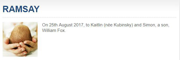 Royal Musings: A son for Lord and Lady Ramsay