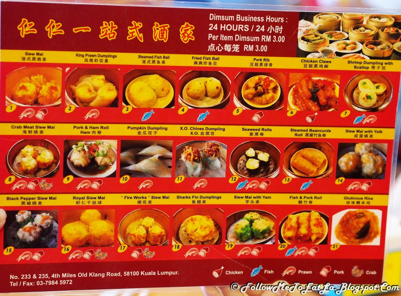 Follow Me To Eat La - Malaysian Food Blog: Restoran Yen Yen A One ~ Yan ...