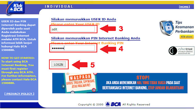Cara Cek Mutasi Rekening BCA di KlikBCA / Internet Banking BCA - Aditya-Web.com