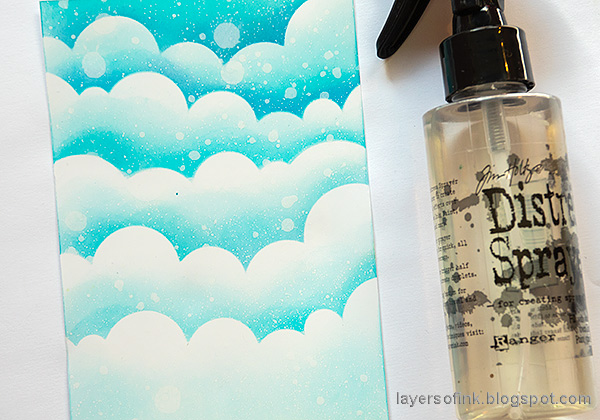 Layers of ink: Inked Stenciled Clouds Tutorial