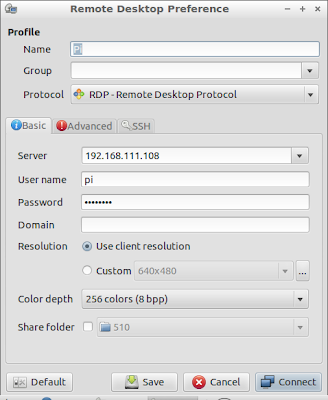 Hello Raspberry Pi: Use Remmina (remote desktop client) from Linux to ...